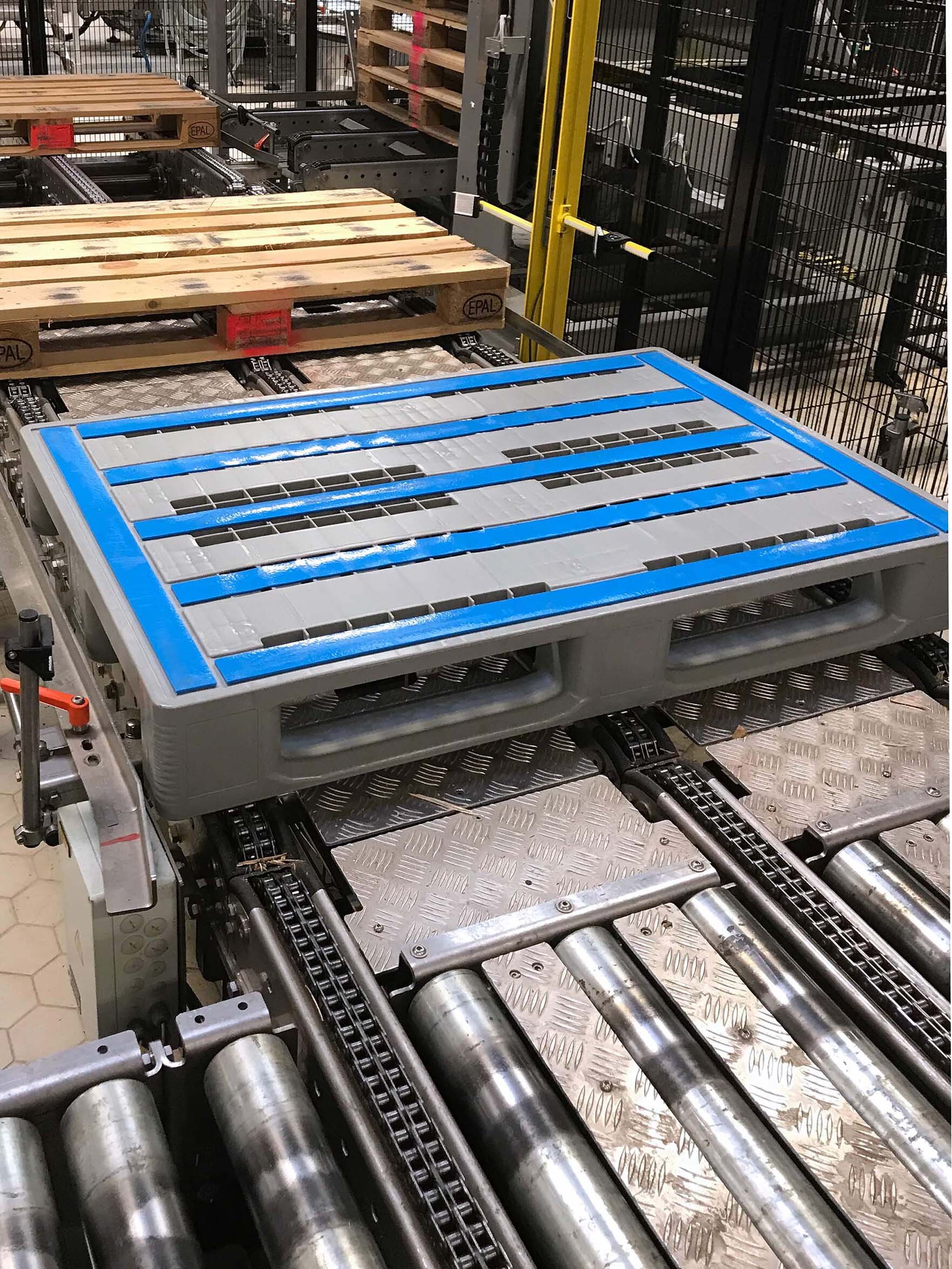 Durable plastic pallets made by Craemer